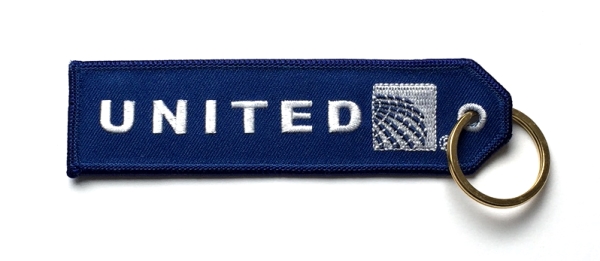 [United Airlines Embroidered Key Ring Banner] | Flight Attendant Shop