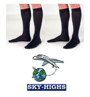[SKY-HIGHS™ Men's 20-30mm Compression Microfiber Flight Socks ] | The ...