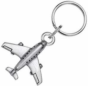 [Pewter Airplane Key Chain] Flight Attendant Shop